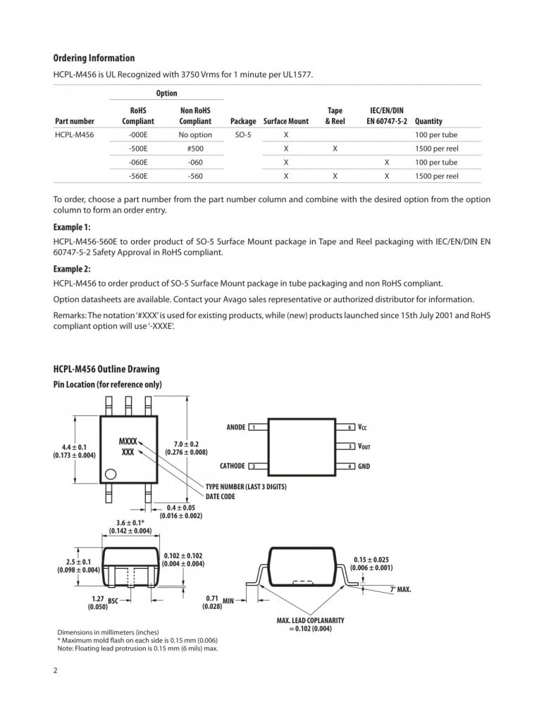 HCPL-M456 datasheet page 2
