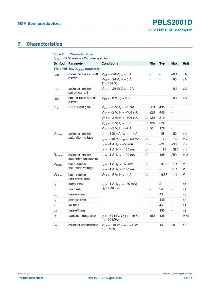 PBLS2001D,115 datasheet page 7