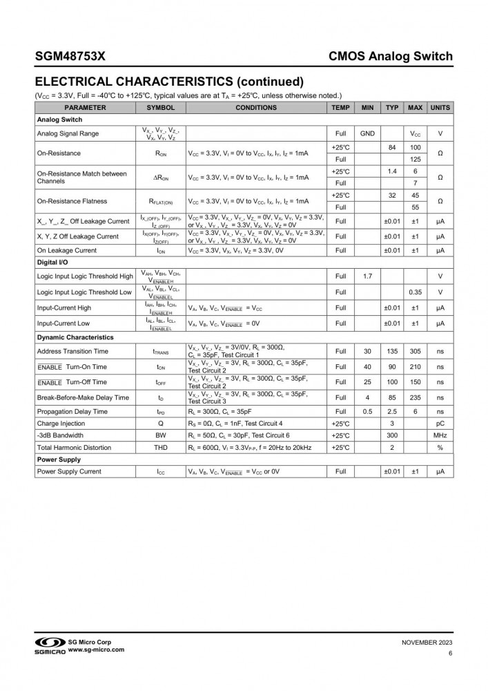SGM48753X datasheet page 6