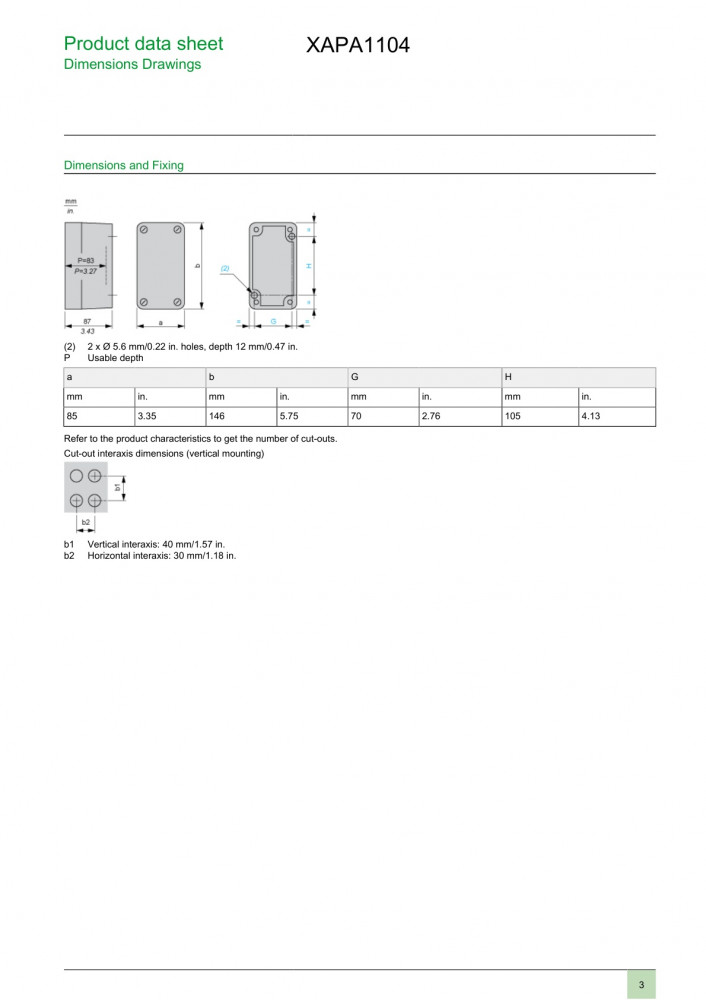 XAPA1104 technical document page 3