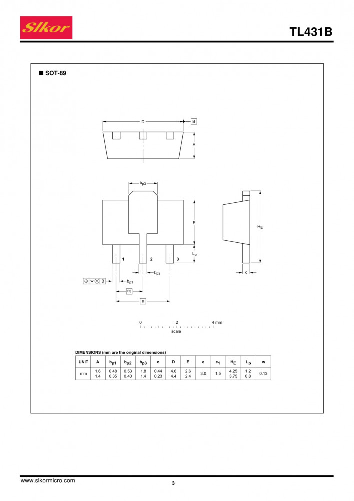 SLKOR TL431B datasheet page 3