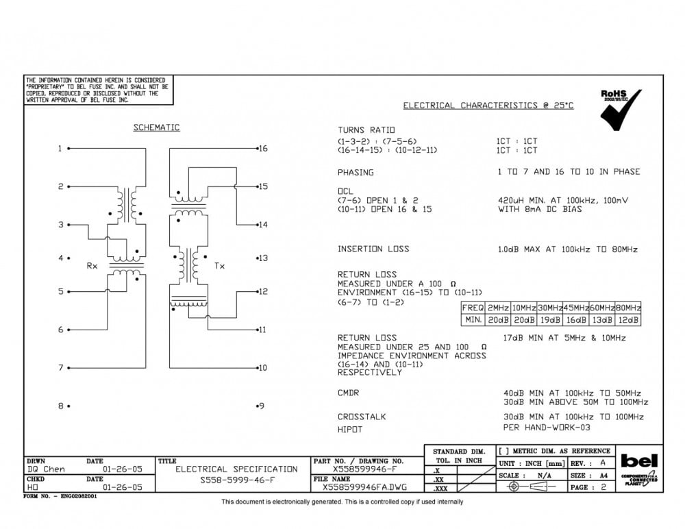 S558-5999-46-F electrical specifications drawing