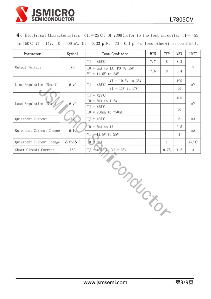 L7805CV datasheet page 3