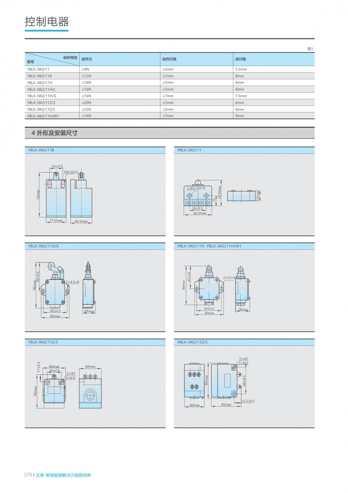 YBLX-JW2 series technical document page 2