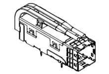 iPass+ HD Cage and Receptacle with Light Pipes 1x2, 0.76µm, Lead-Free