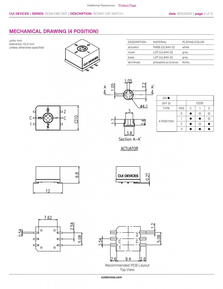 CUI RDS6 datasheet page 2