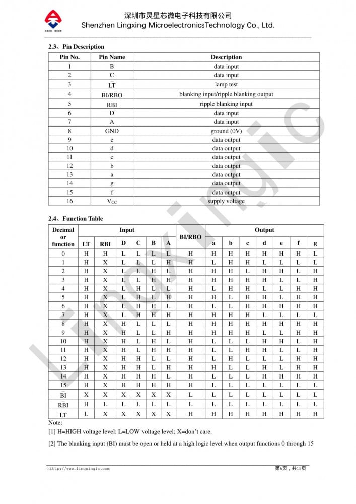 SN74LS48N(LX) datasheet page 6