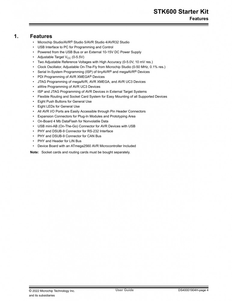 STK600 user guide page 4