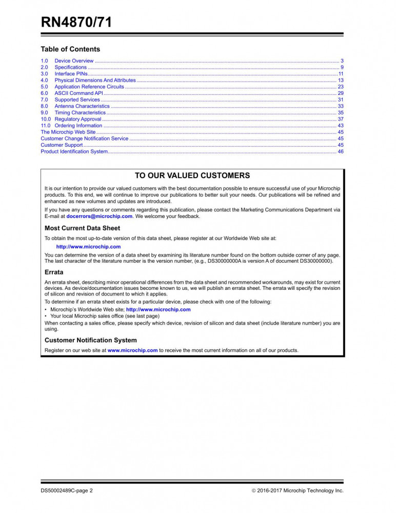 RN4870 family document page 2