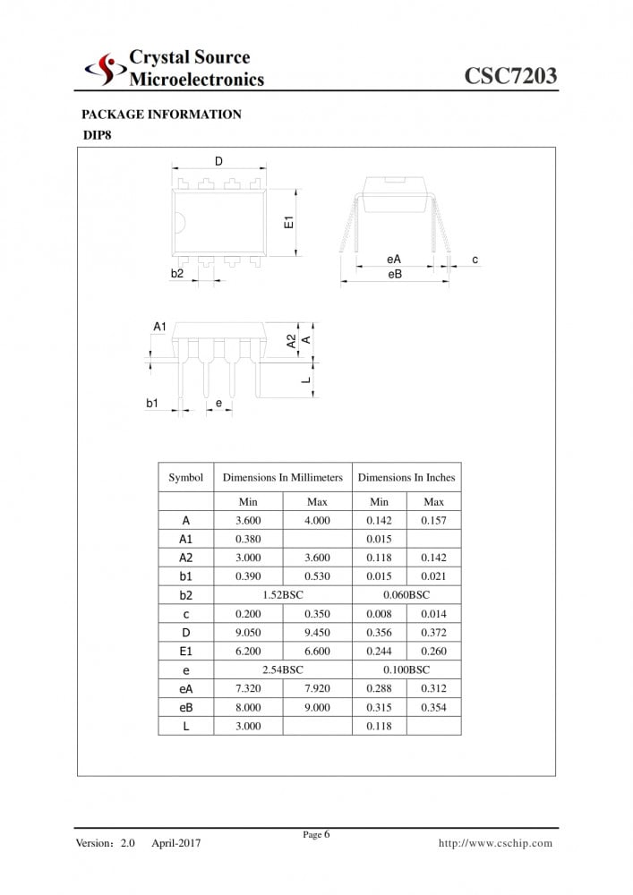CSC7203 datasheet page 6