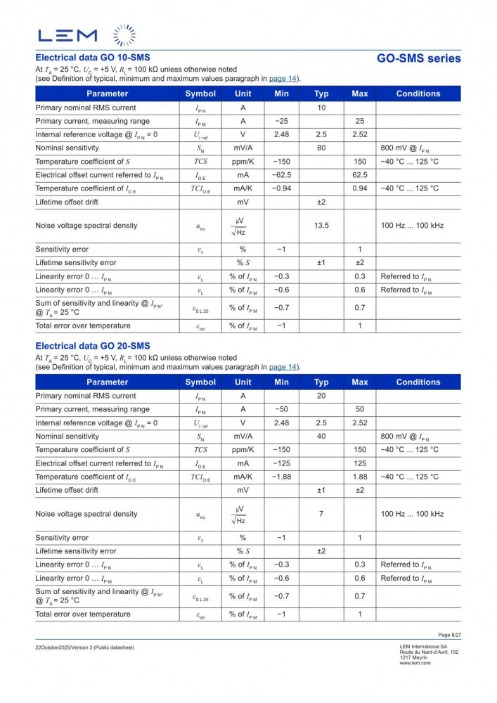 LEM GO-SMS document preview, page 8