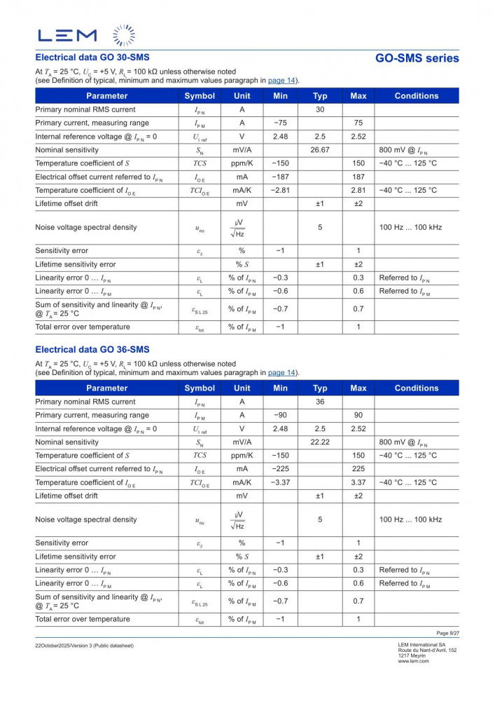 LEM GO-SMS document preview, page 9