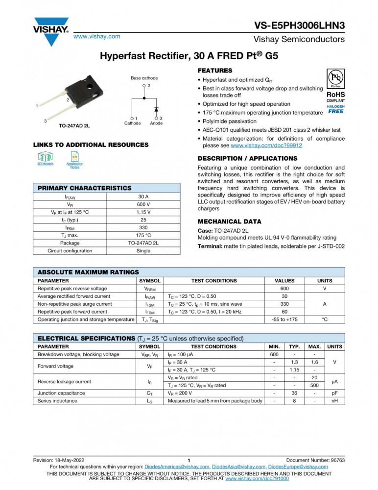 VS-E5PH3006LHN3 datasheet page 1