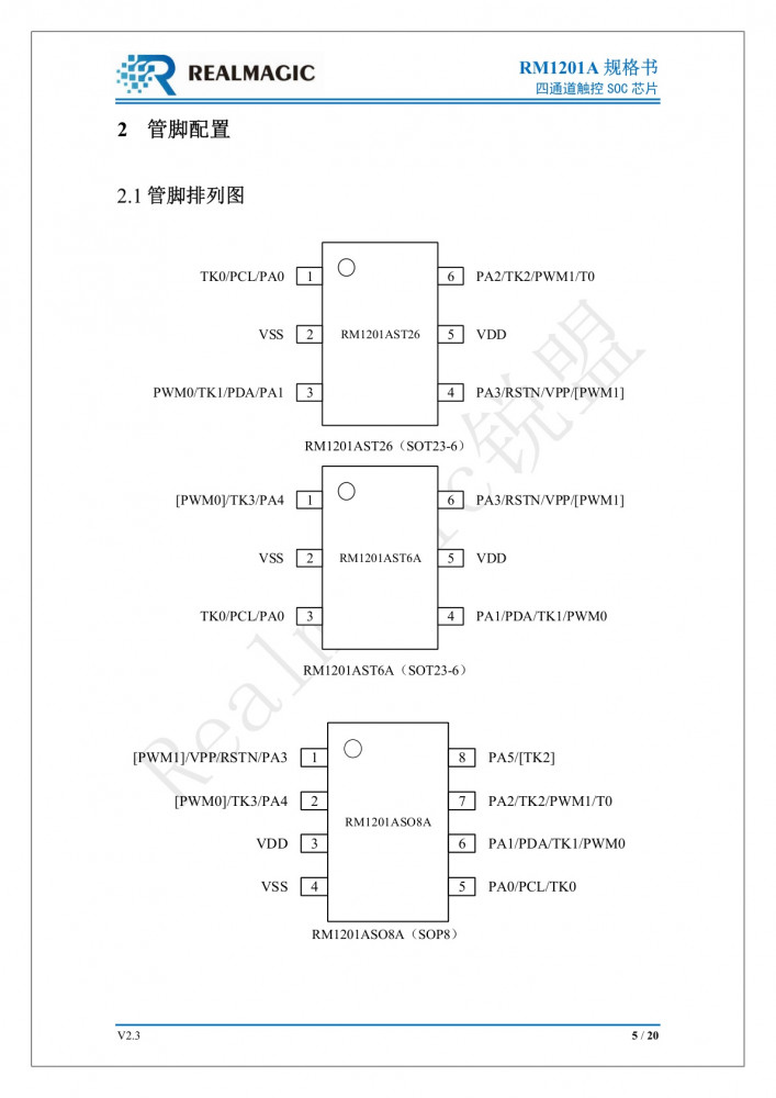 RM1201A datasheet page 5