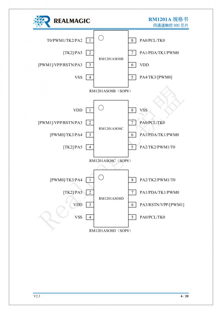 RM1201A datasheet page 6