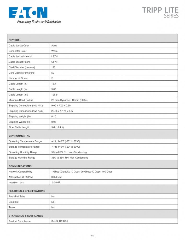 EATON N820-05M technical document page 2