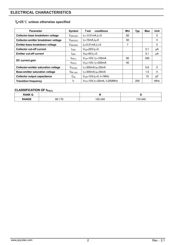 2SC1318 datasheet page 2