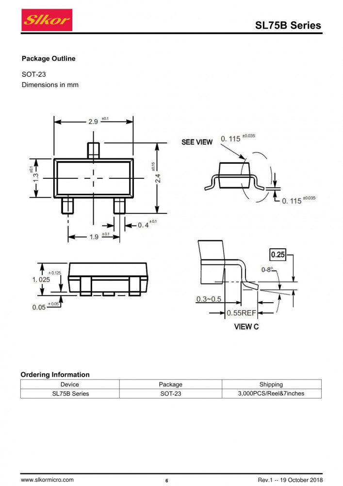 SL75B datasheet page 6