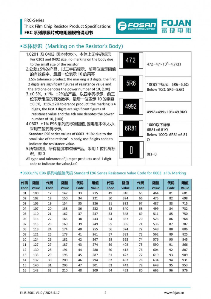 FOJAN datasheet page 2