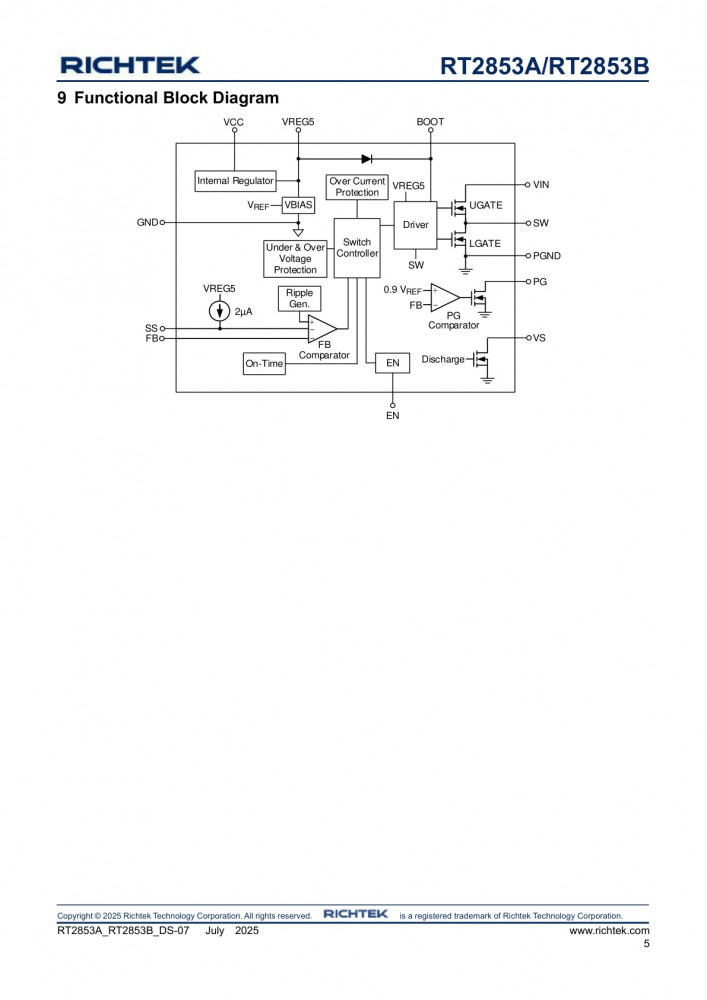 RT2853A and RT2853B datasheet page 5