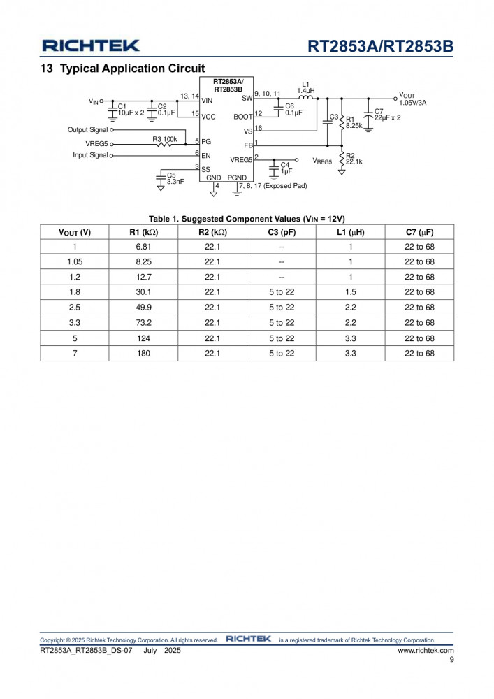RT2853A and RT2853B datasheet page 9