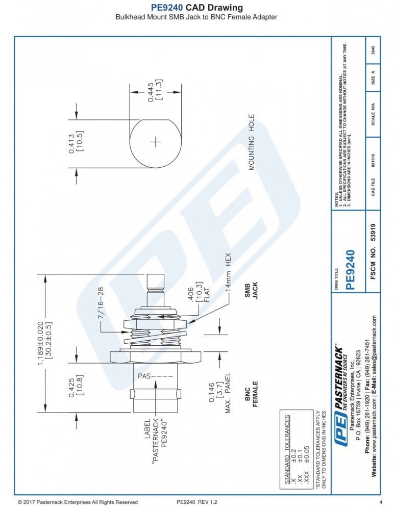 PE9240 technical document page 4