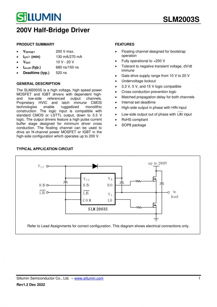 SLM2003S datasheet page 1