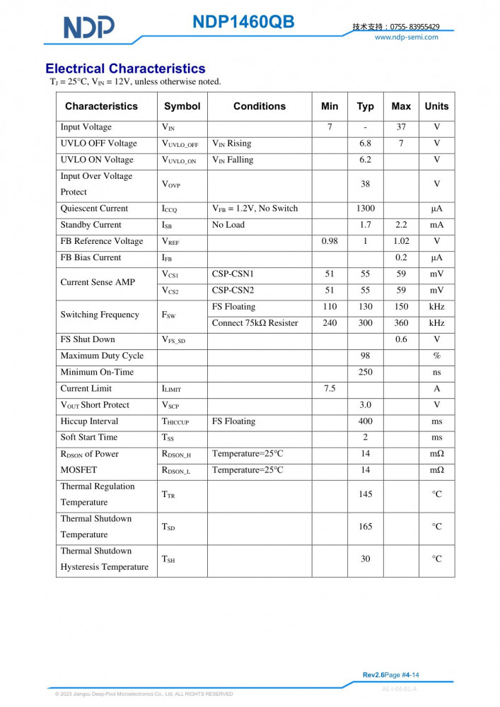 NDP1460QB datasheet page 4