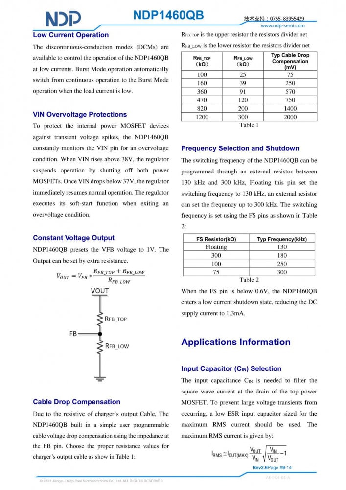 NDP1460QB datasheet page 9