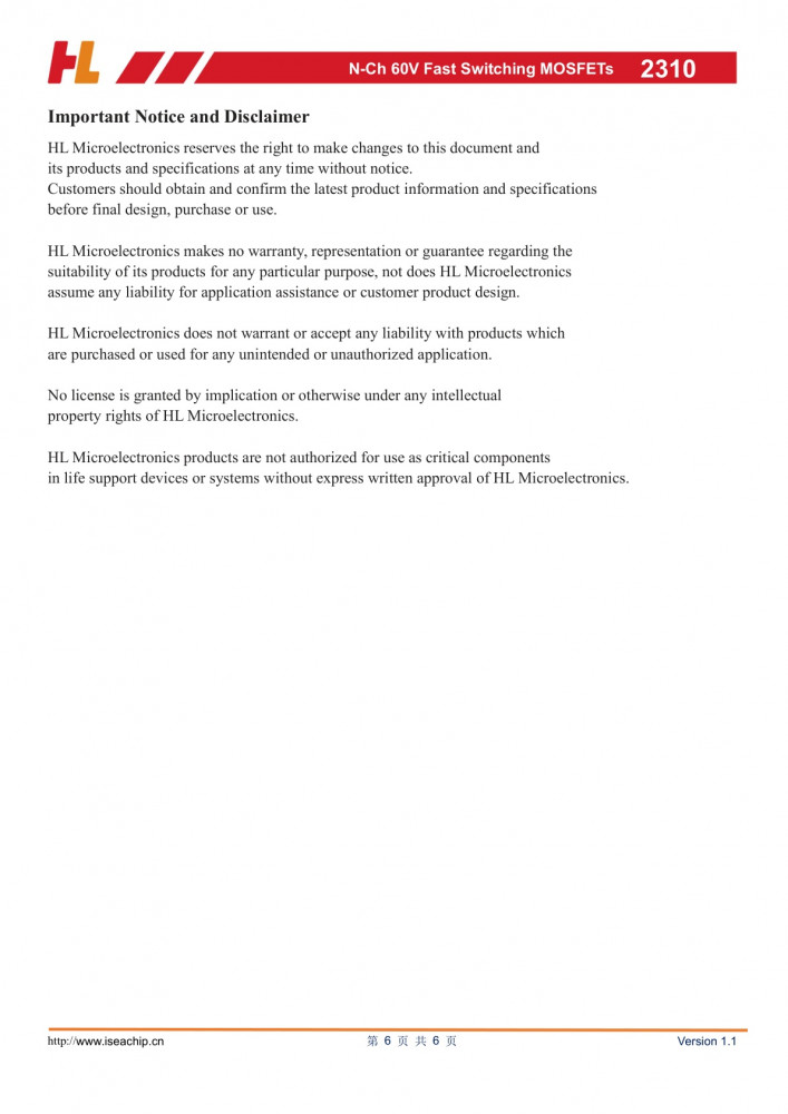 HL 2310 datasheet page 6