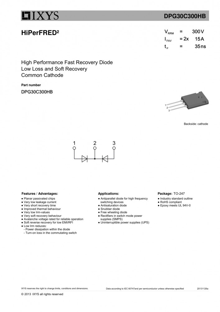 DPG30C300HB datasheet page 1