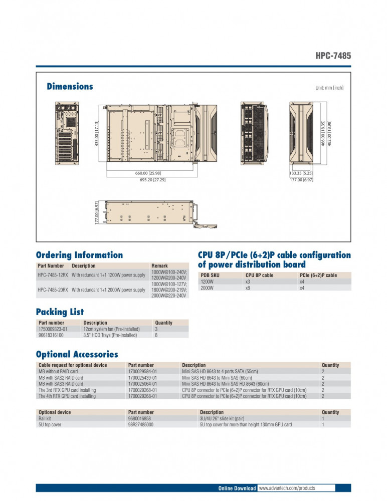 ADVANTECH HPC-7485 product document page 2