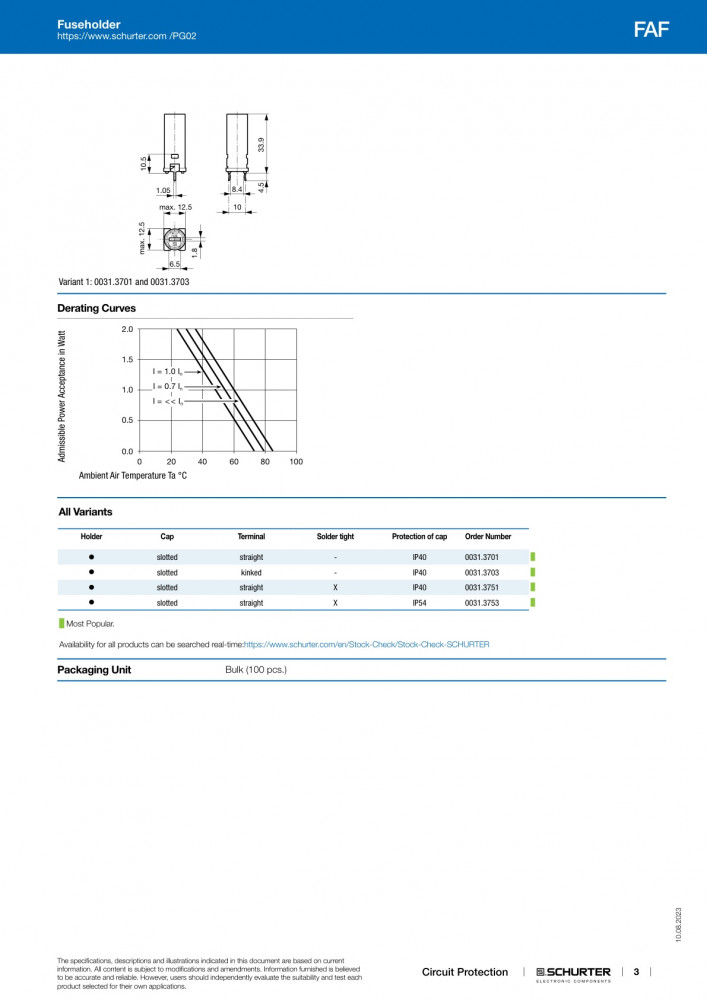 SCHURTER 0031.3752 technical document page 3