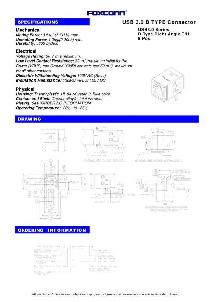FOXCONN UEB1112C-2AK1-4H technical document preview