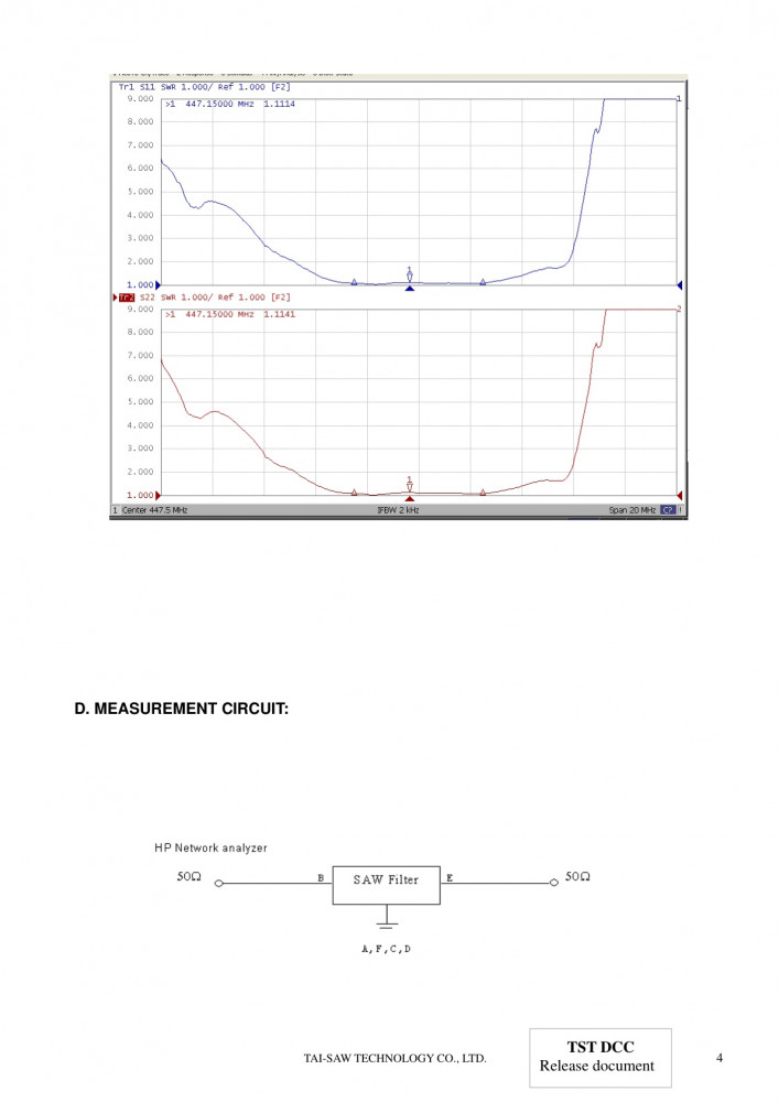 TA2321A specification sheet page 4