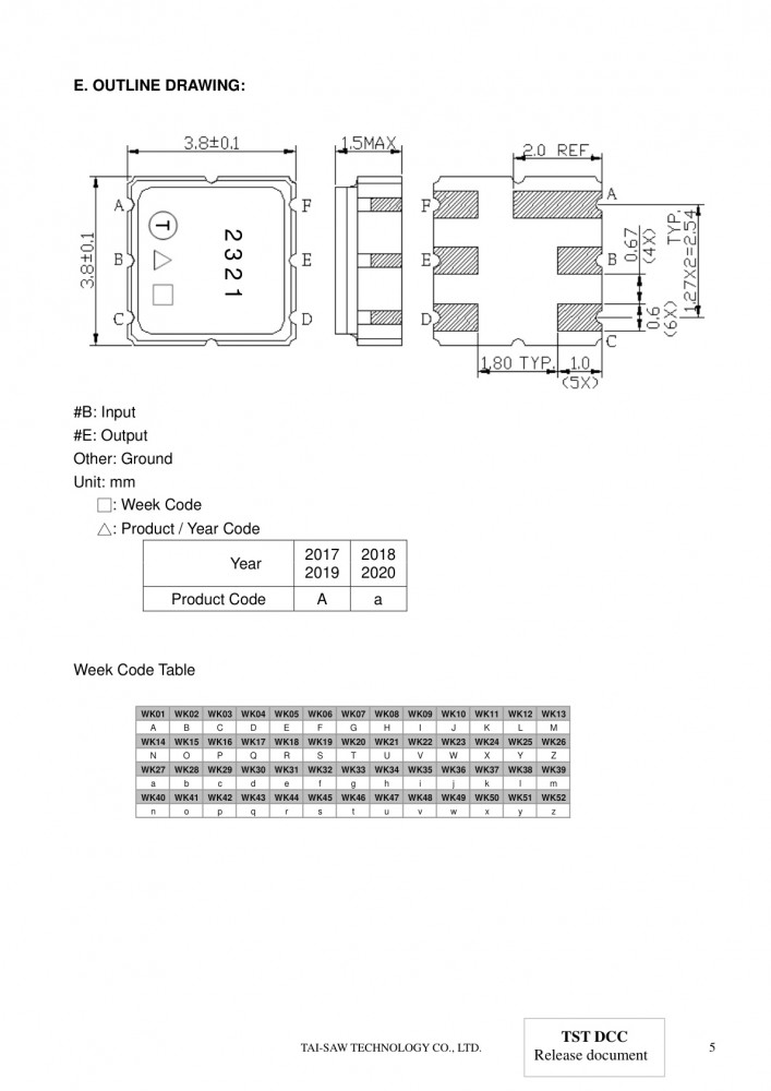 TA2321A specification sheet page 5
