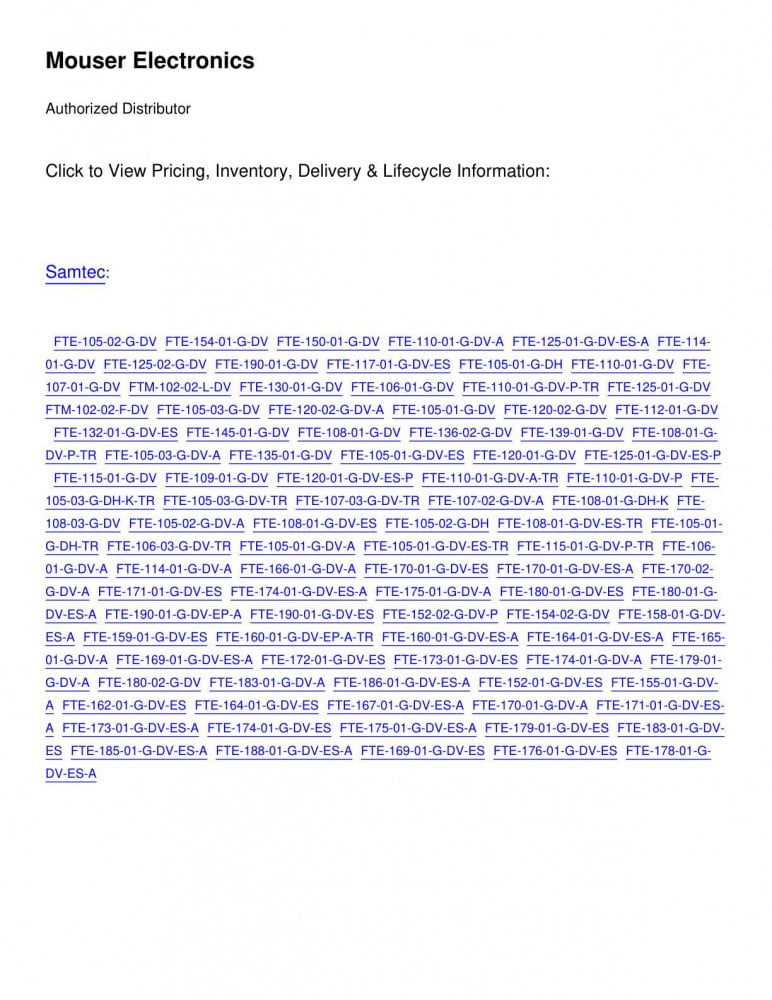 Samtec FTE/CLE series technical document page 2
