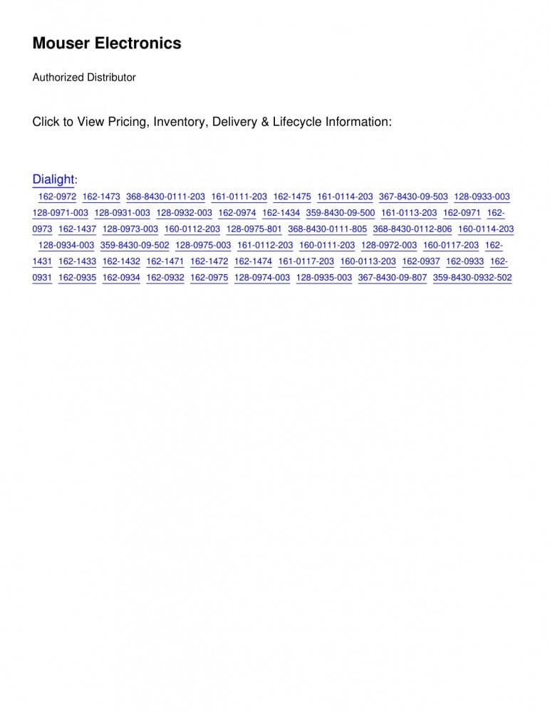 Dialight water-tight incandescent indicator catalog page 2