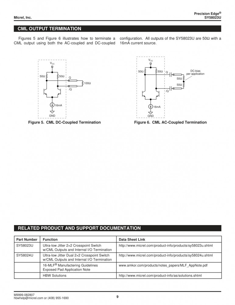 SY58023U datasheet page 9