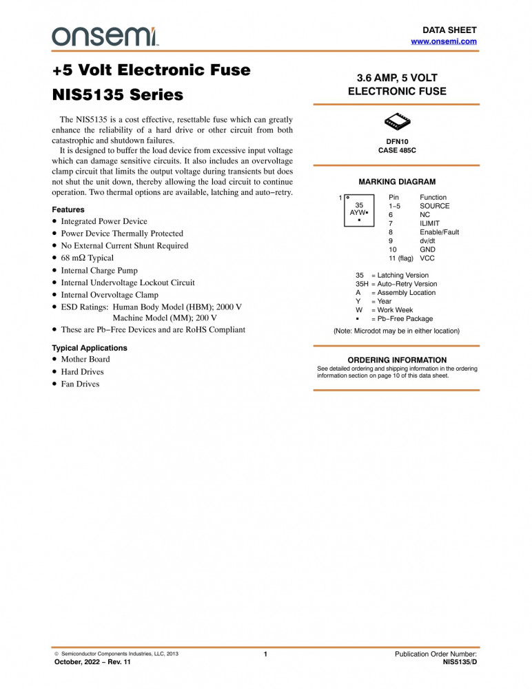NIS5135 datasheet preview, page 1