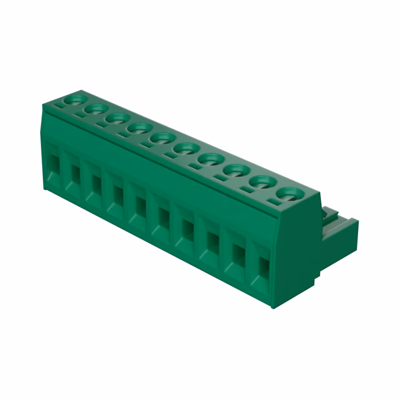 5.00mm Pitch Eurostyle Horizontal Plug, Green Housing, 10 Circuits for sale