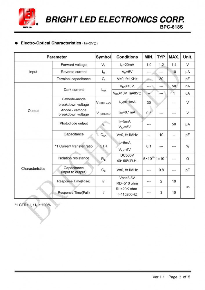 BPC-618S specification page 3