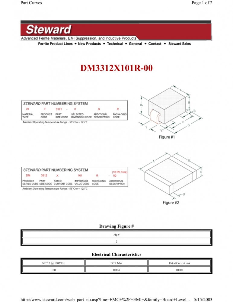 DM3312X101R-10 technical document page 1