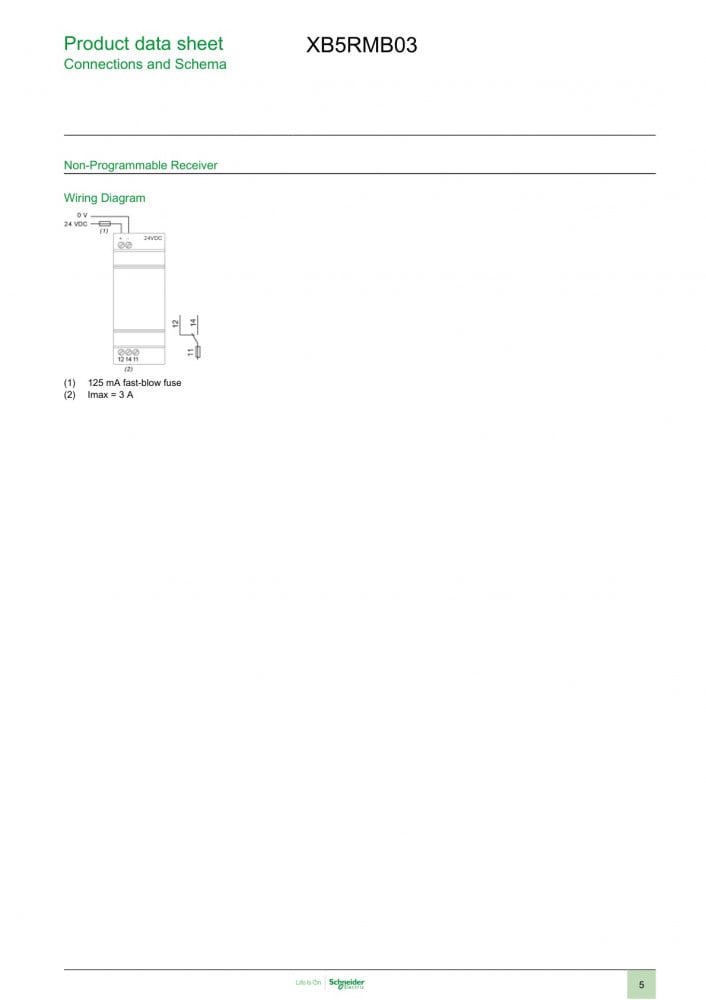 XB5RMB03 technical document page 5