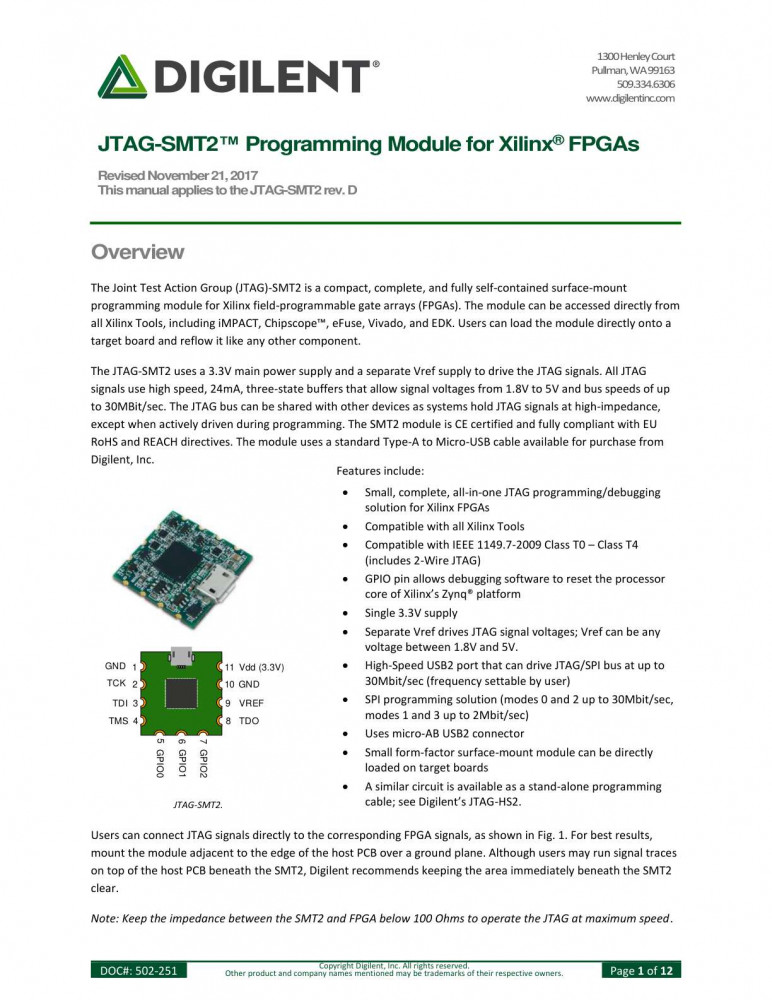JTAG-SMT2 document page 1