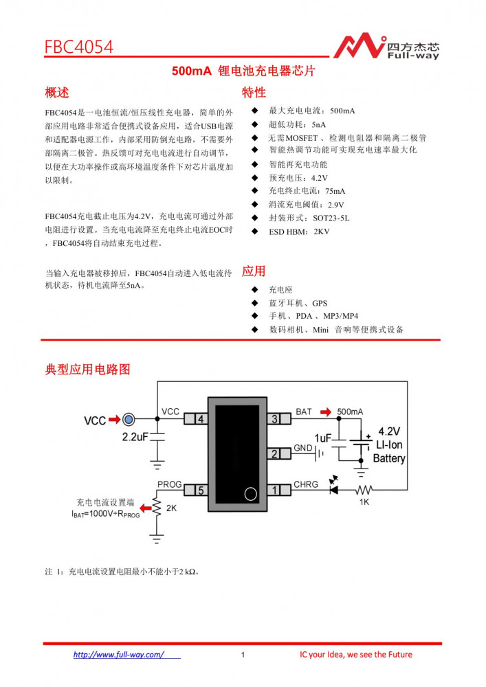 FBC4054 datasheet page 1