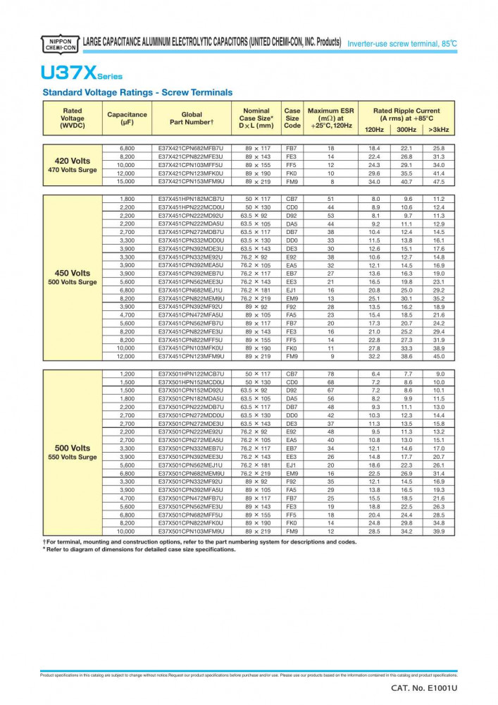 U37X series technical document page 7