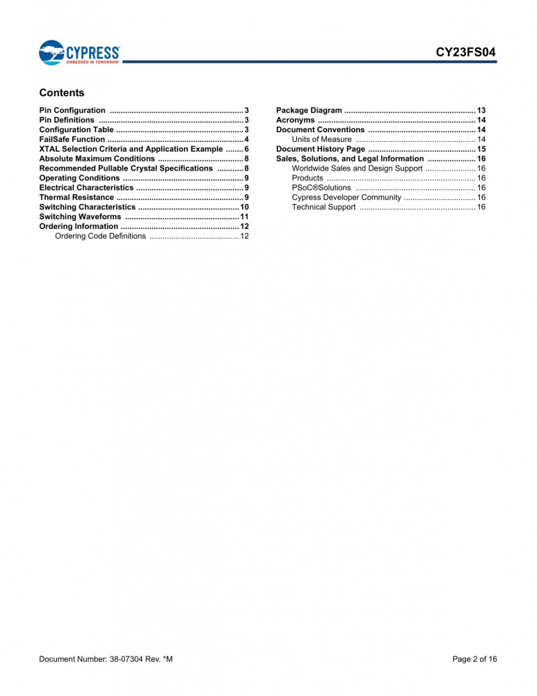 CY23FS04 datasheet page 2