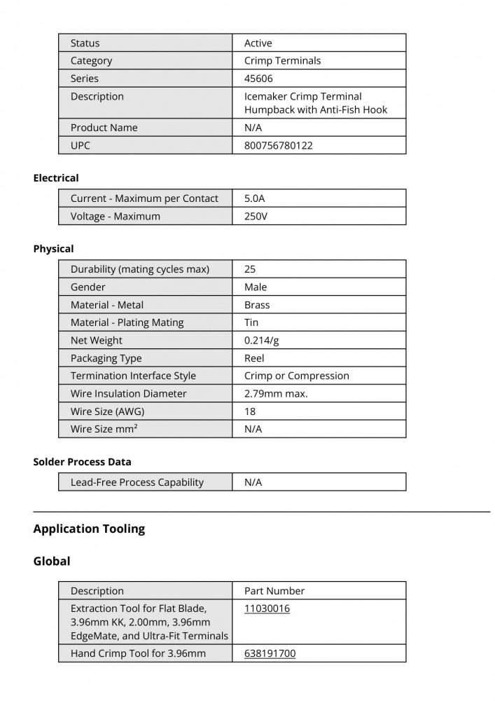 MOLEX 456060004 document preview, page 2