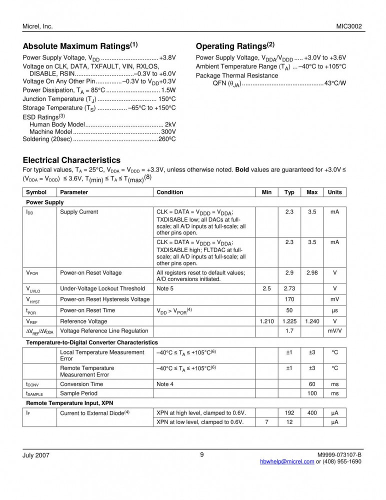 MIC3002GML TR datasheet page 9